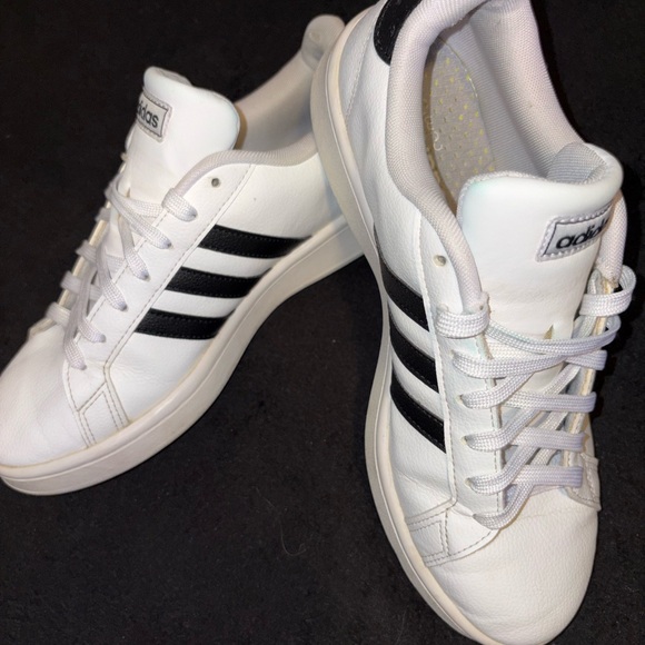 adidas | Shoes | Adidas Ladies Classic White And Black Sneakers | Poshmark